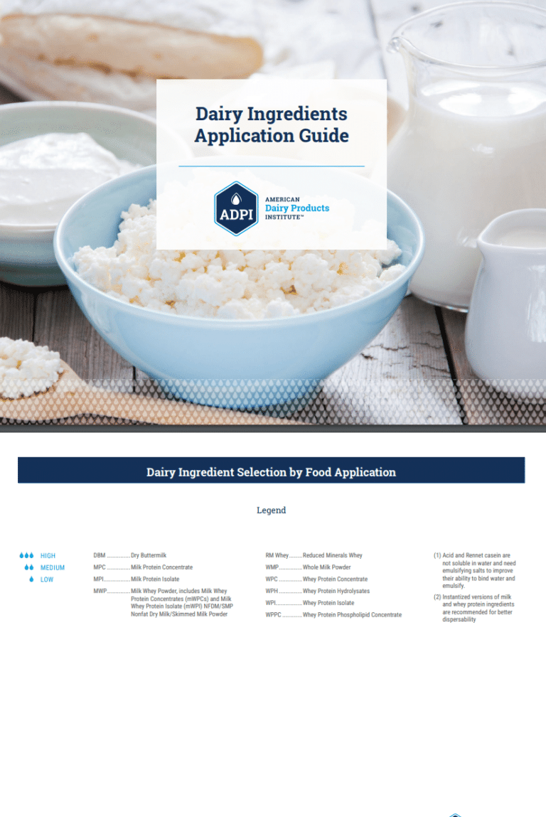 Dry Milk Ingredients Overview - ADPI